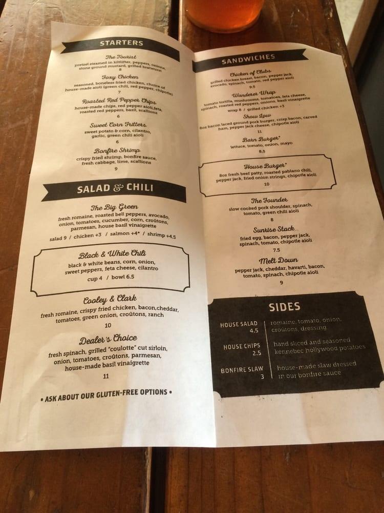 Menu at The House restaurant, Show Low