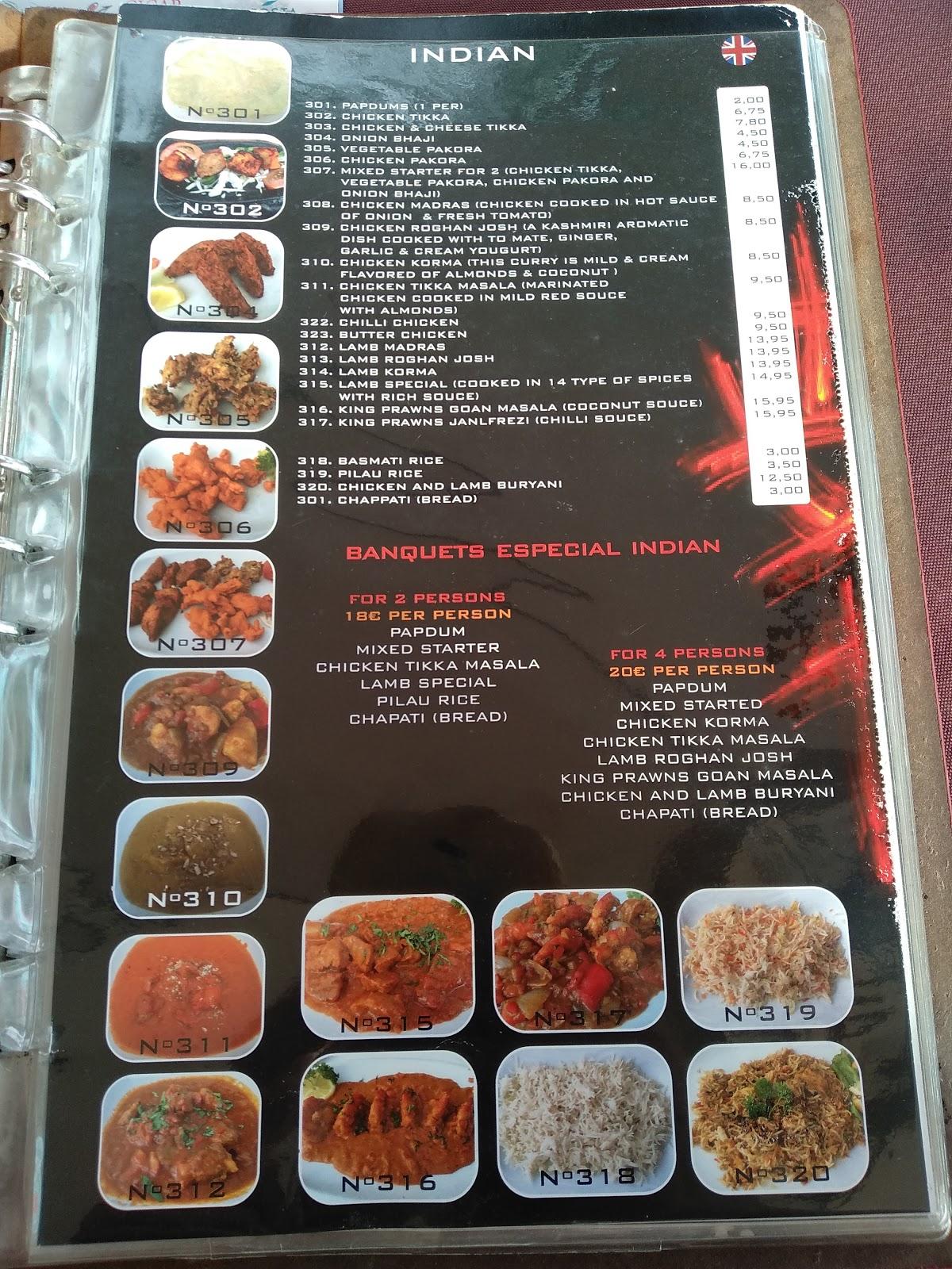 Menu at Oriental Slow Boat restaurant, Costa Adeje, Centro comercial El ...