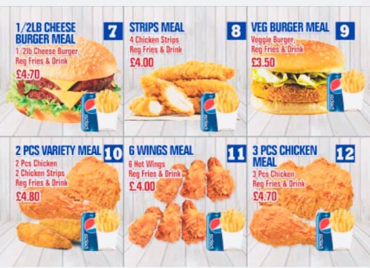 Menu at Philadelphia Fried Chicken fast food, Manchester, 15 Bury Old Rd