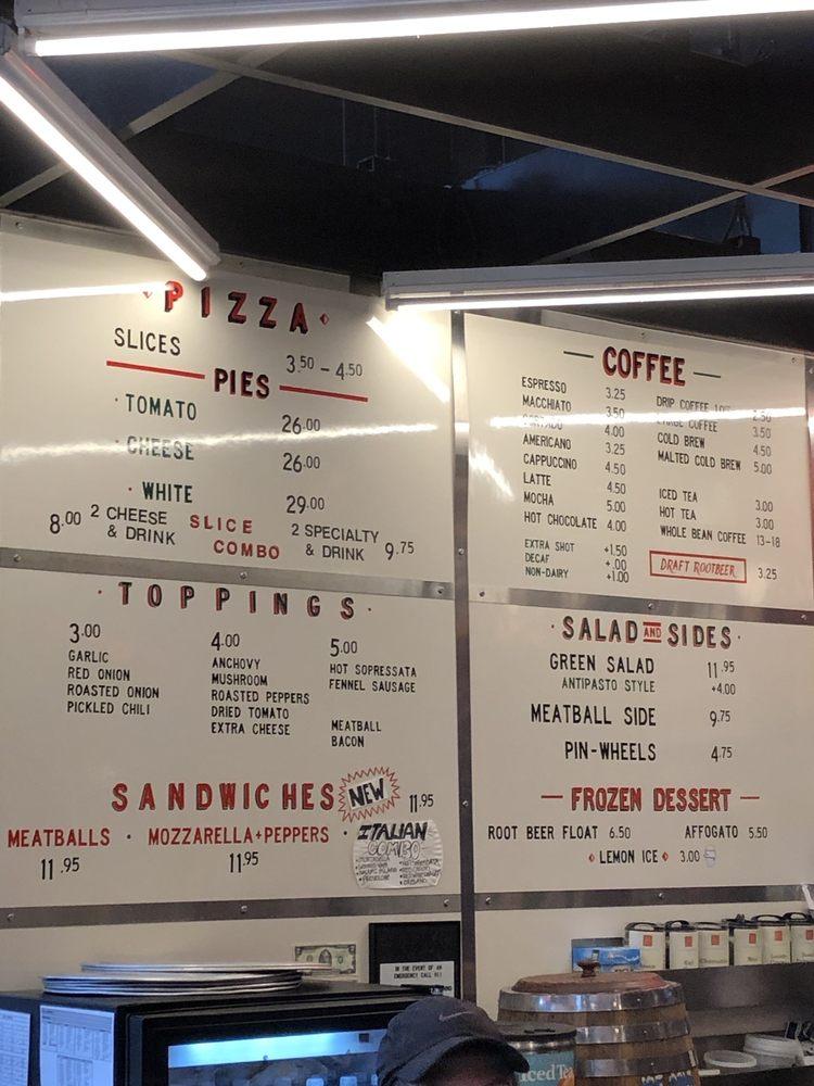 Menu at Corner Slice pizzeria, West New York