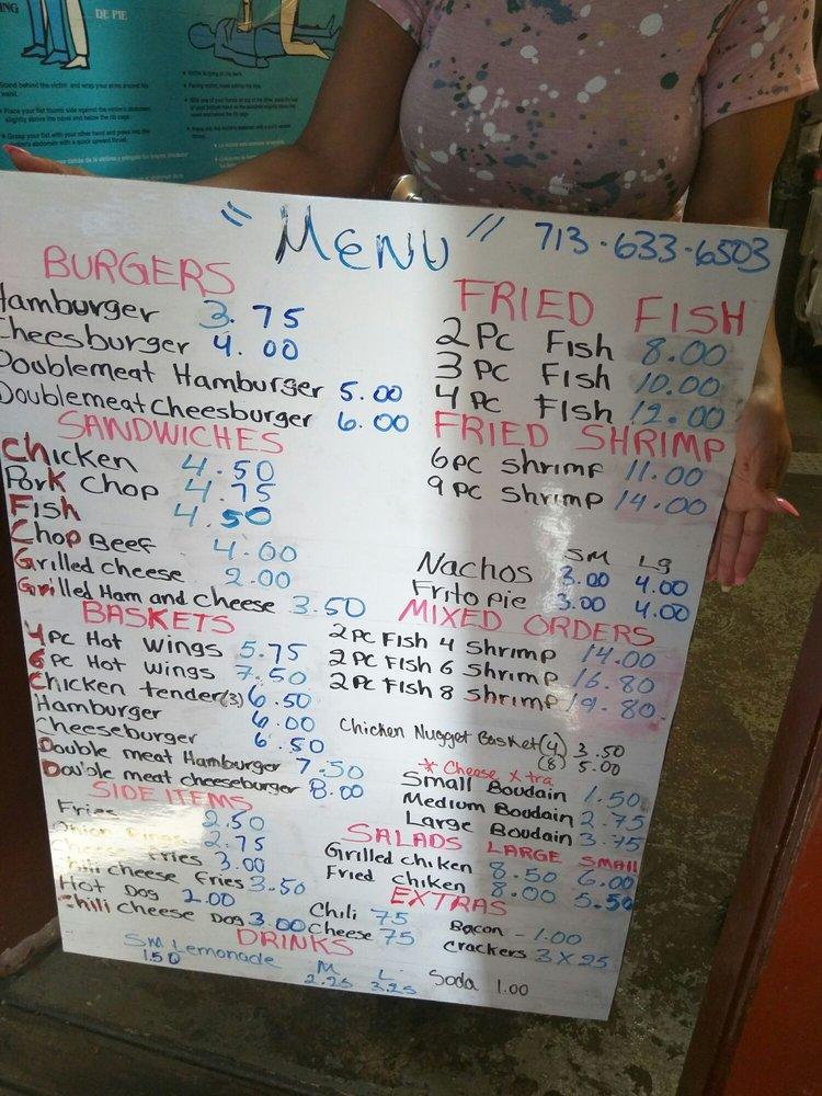 Menu at Real Deal restaurant, Houston, Lockwood Dr