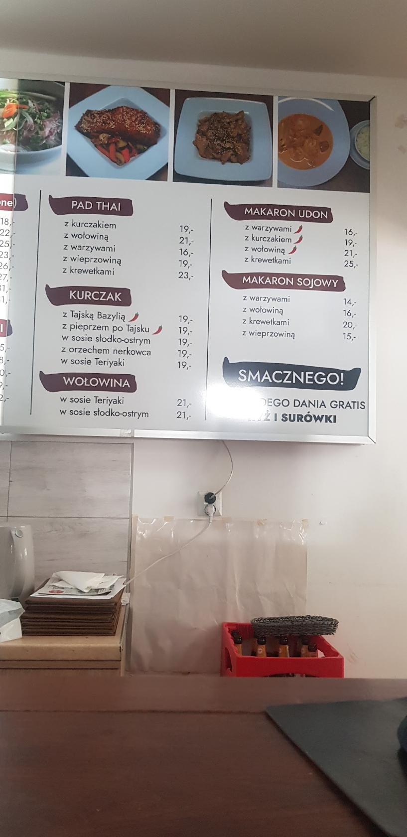 Menu at Happy Star restaurant, Zabrze