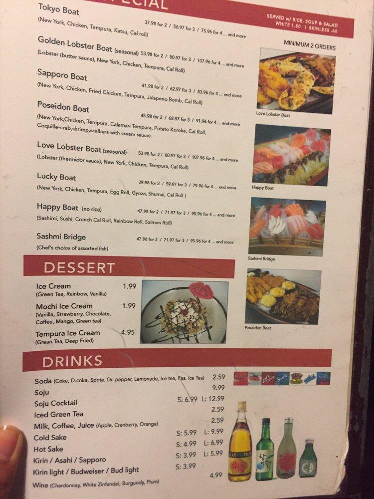 Menu at Tokyo Lobby Restaurant, Hacienda Heights