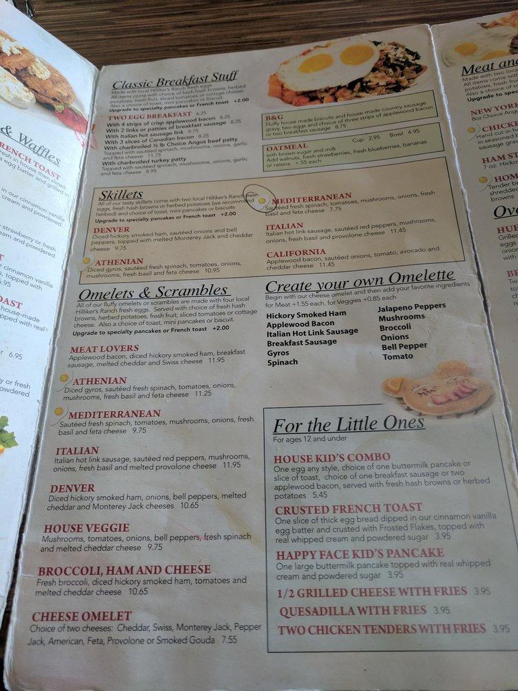 Menu at Breakfast House restaurant, El Cajon