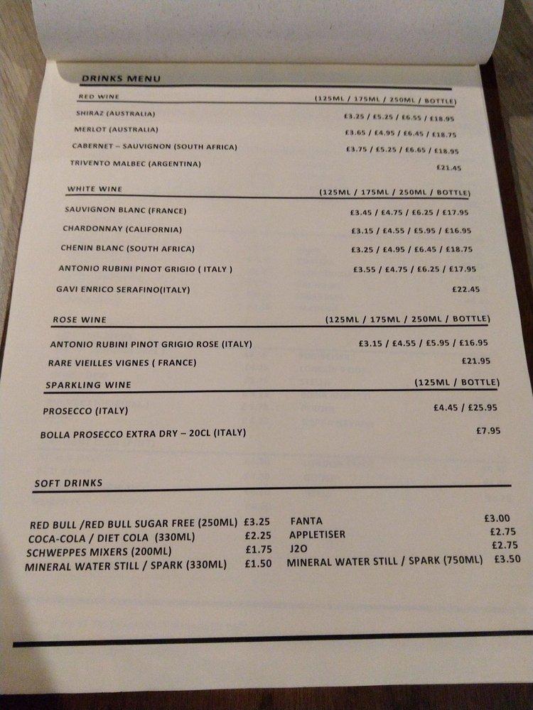 Menu at FOGG'S KITCHEN & BAR, London, London Heathrow Airport