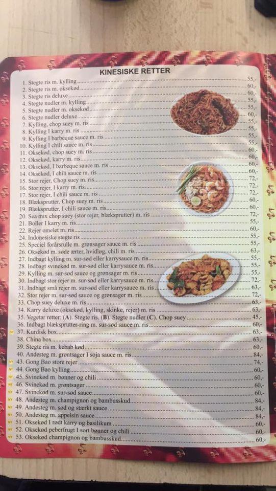 Menu at Hop In Cafe, Kalundborg