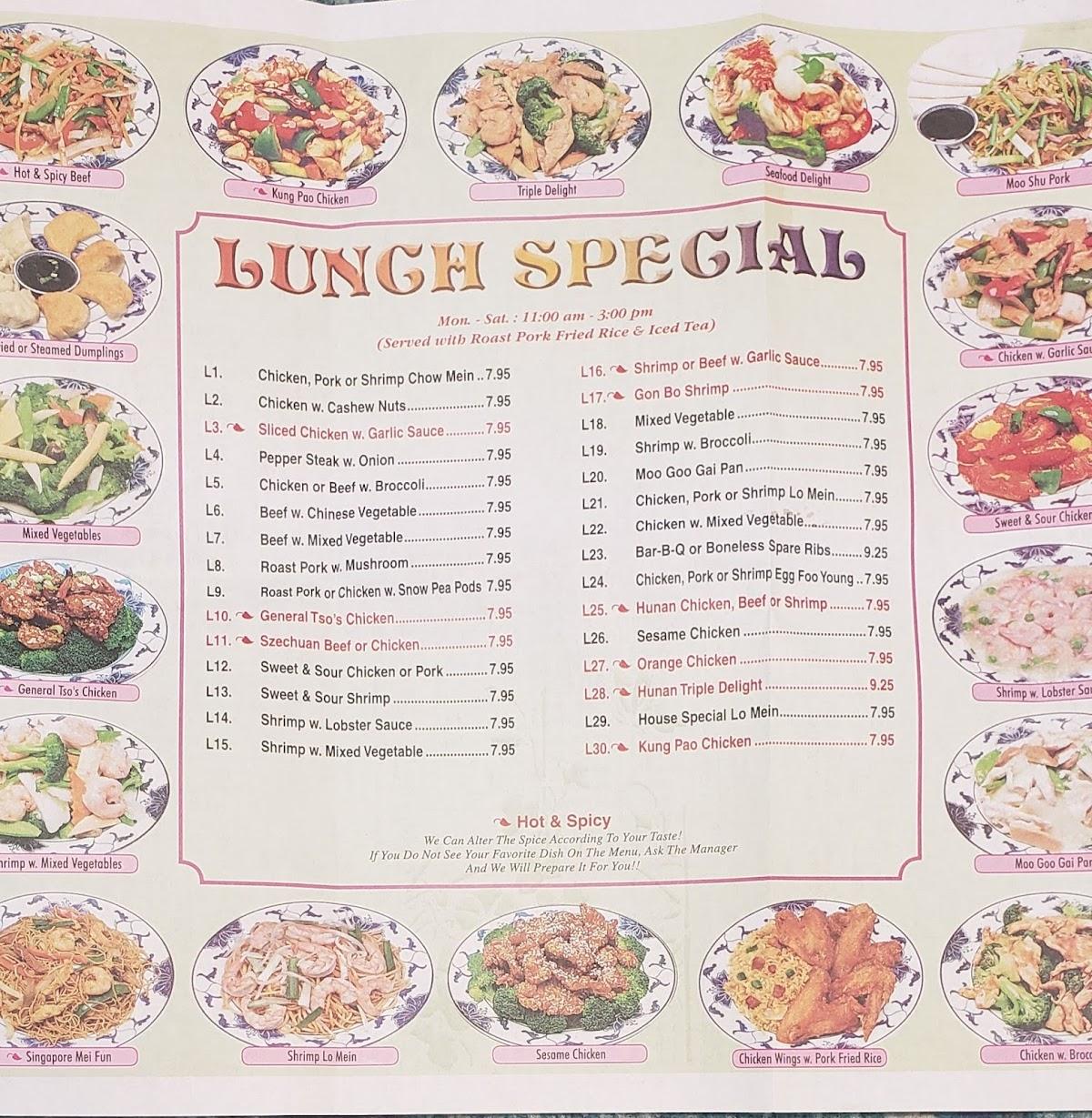 Menu at New mandarin Wok Inc restaurant, Savannah, 1 Diamond Causeway