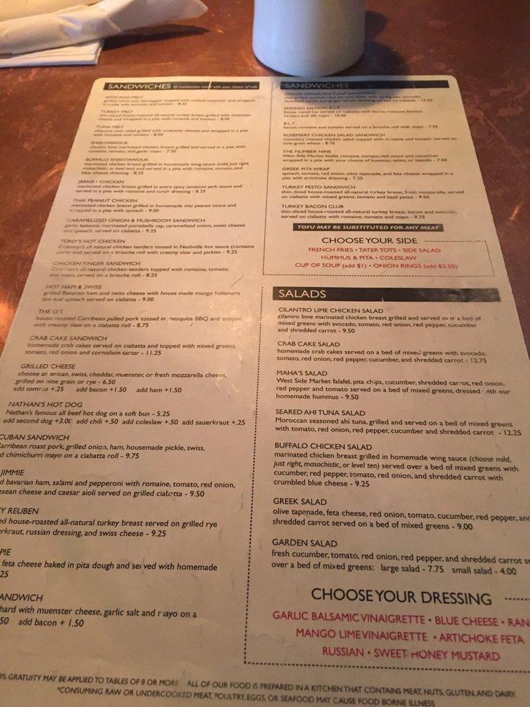 Menu at The Feve pub & bar, Oberlin