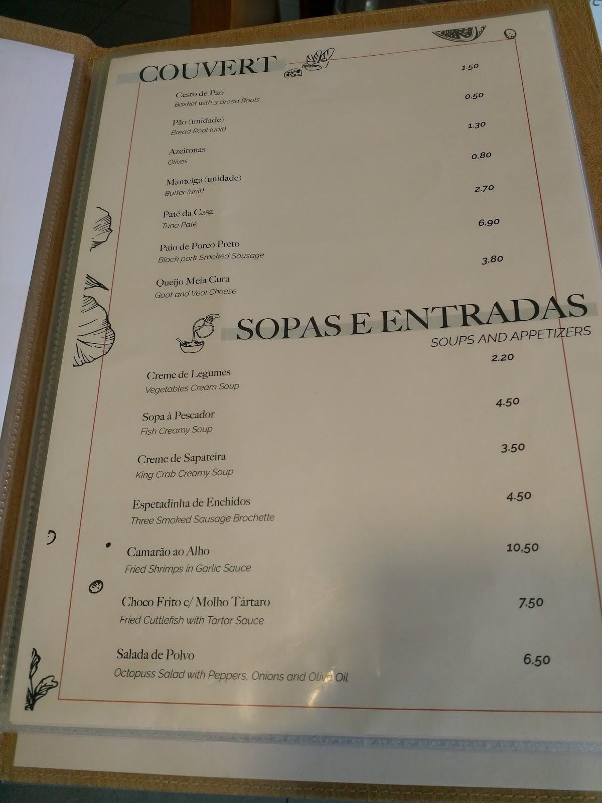 Menu em Clube Tap Restaurante Bar⁹, Lisboa