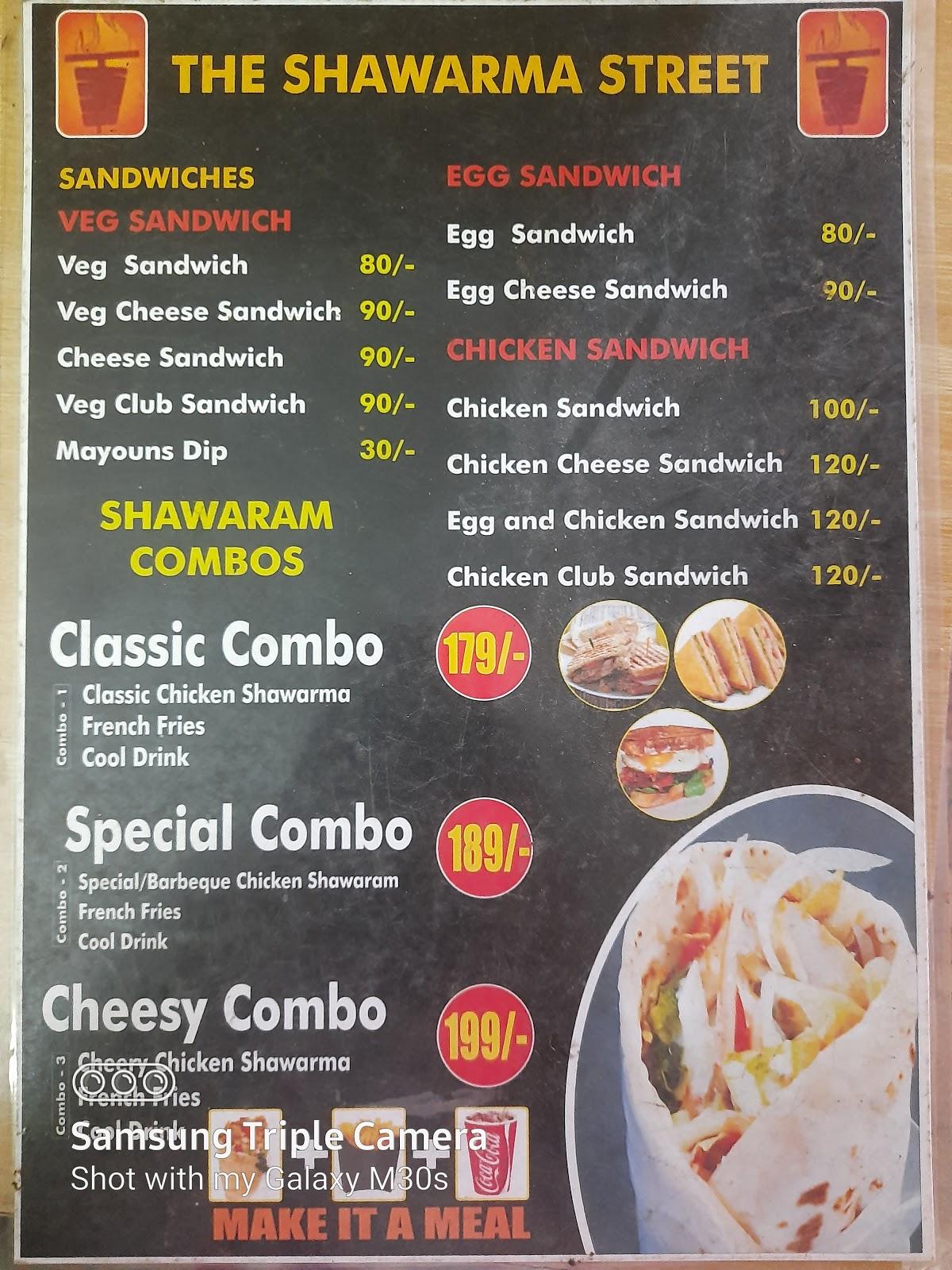 Menu at THE SHAWARMA STREET, Hyderabad, Shop No-2