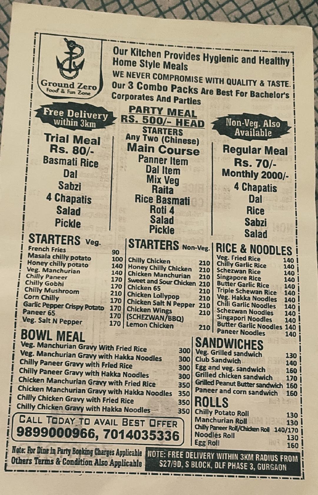 Menu at Hunger Eats, Gurugram, U 8/18 Ground floor
