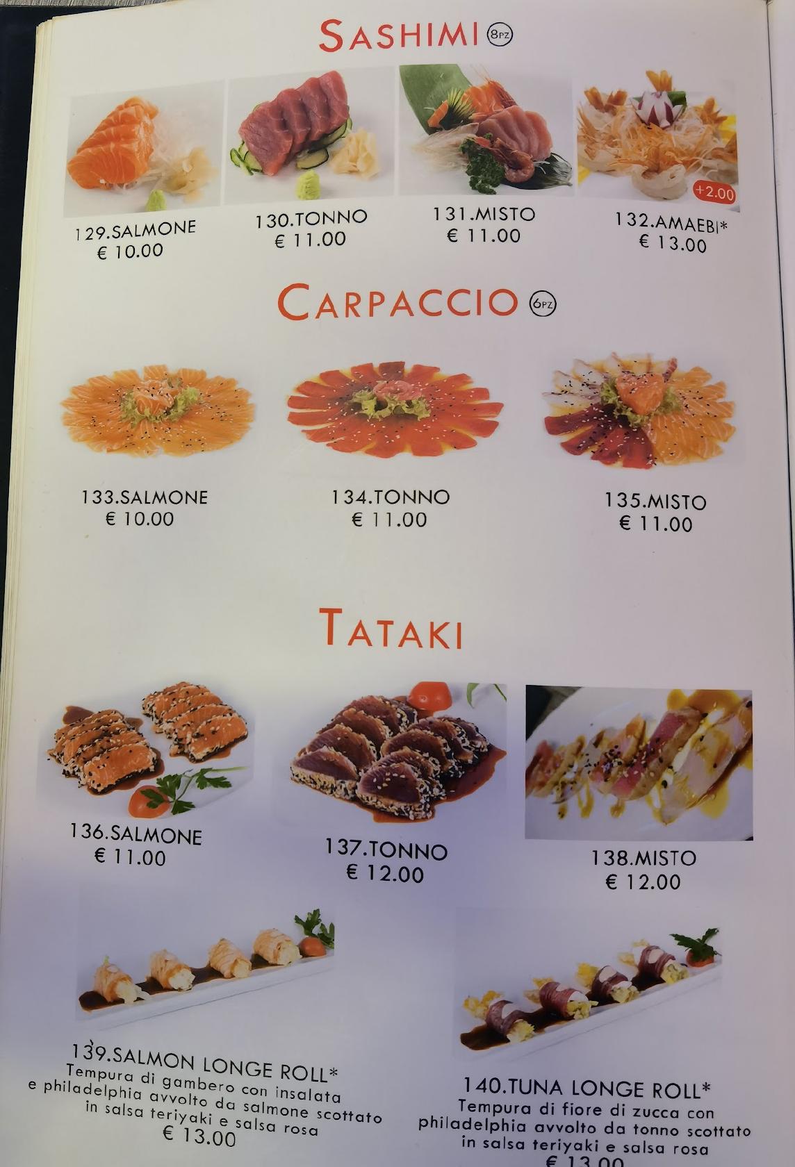 Menu at J-Sushi Verona restaurant, Castel D'Azzano