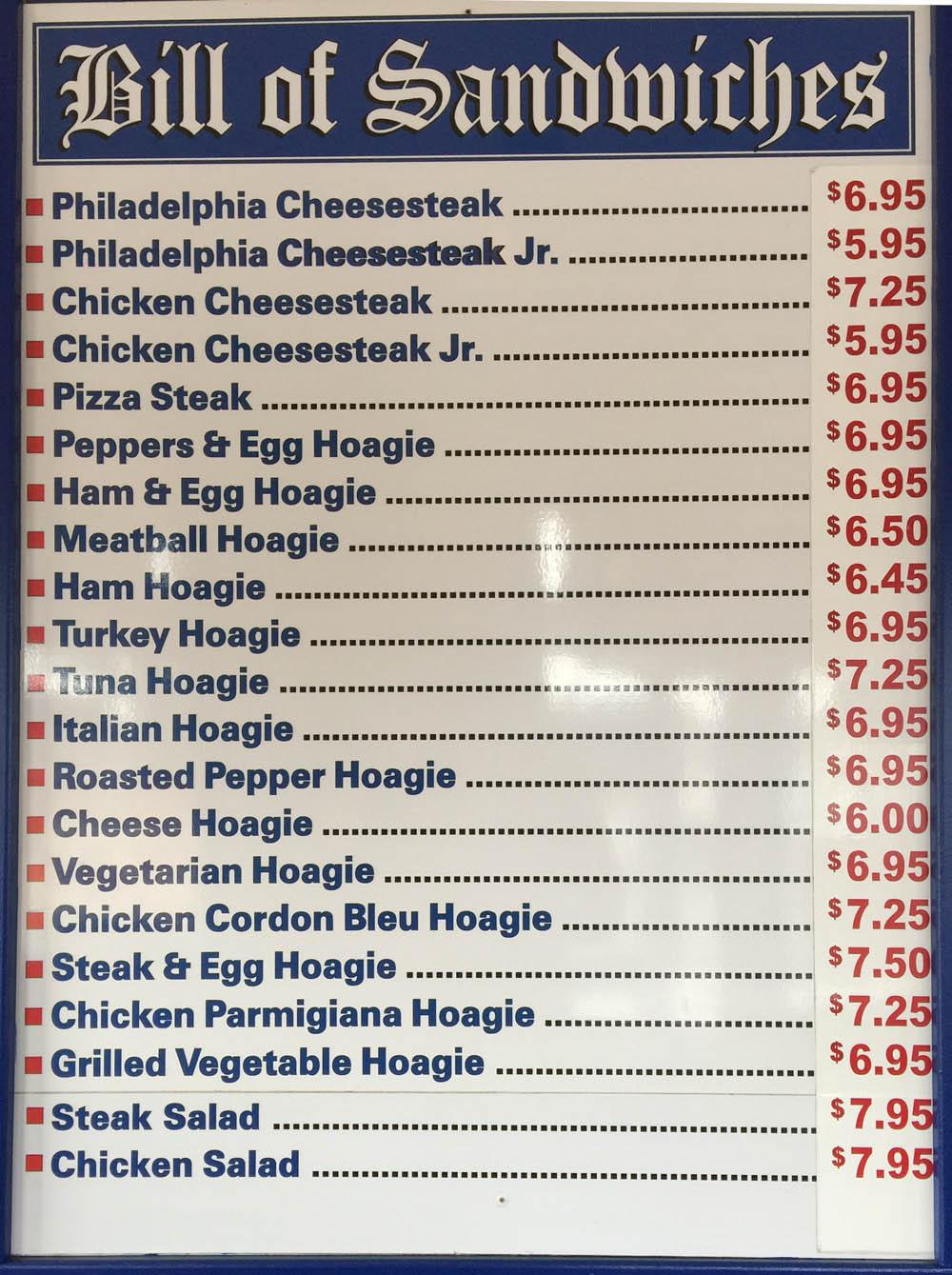 Menu at Philly Originals fast food, Beaver