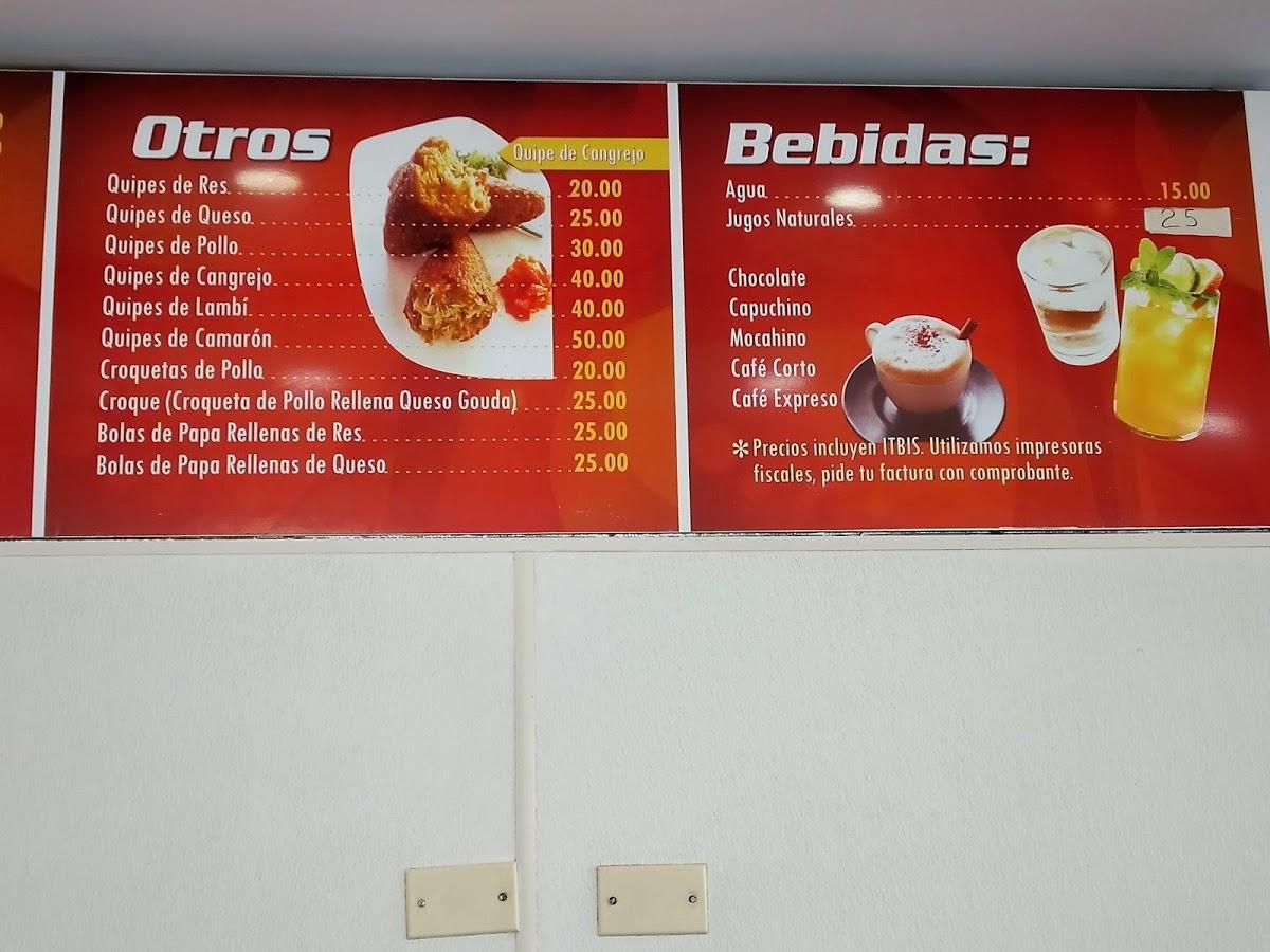 Menu at Solo Pastelitos Rómulo Betancourt restaurant, Santo Domingo