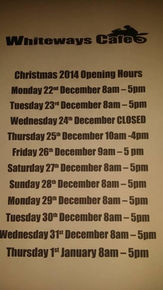Menu at Whiteways Takeaway Kiosk cafe, Arundel, Bury Hill