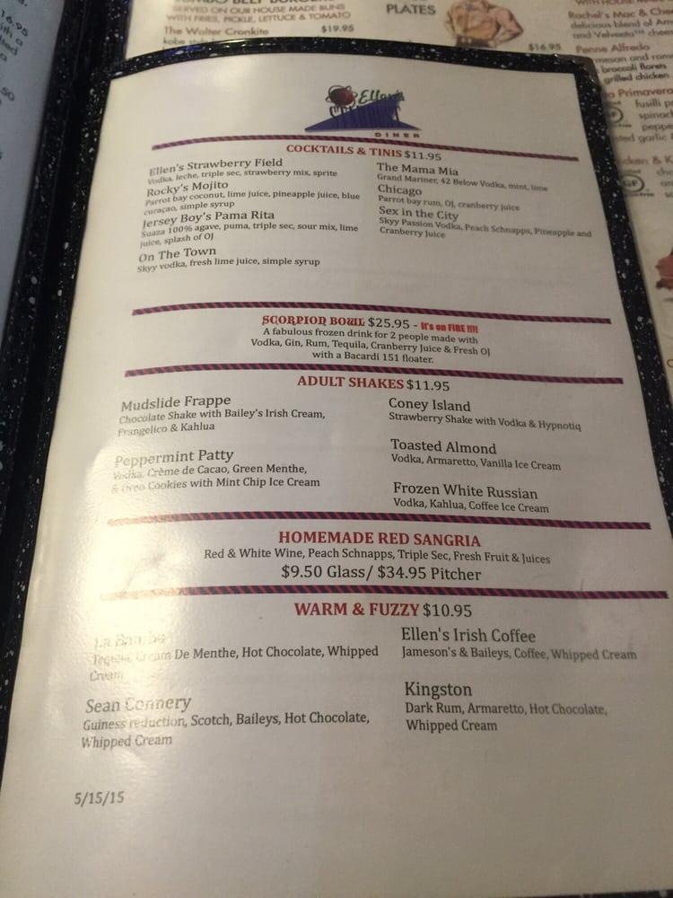 Menu at Ellen's Stardust Diner BBQ, West New York