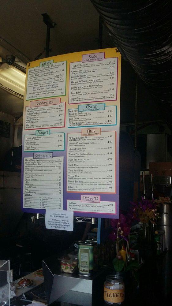 Menu at Little Village Grill restaurant, Charlotte, 710 W Trade St