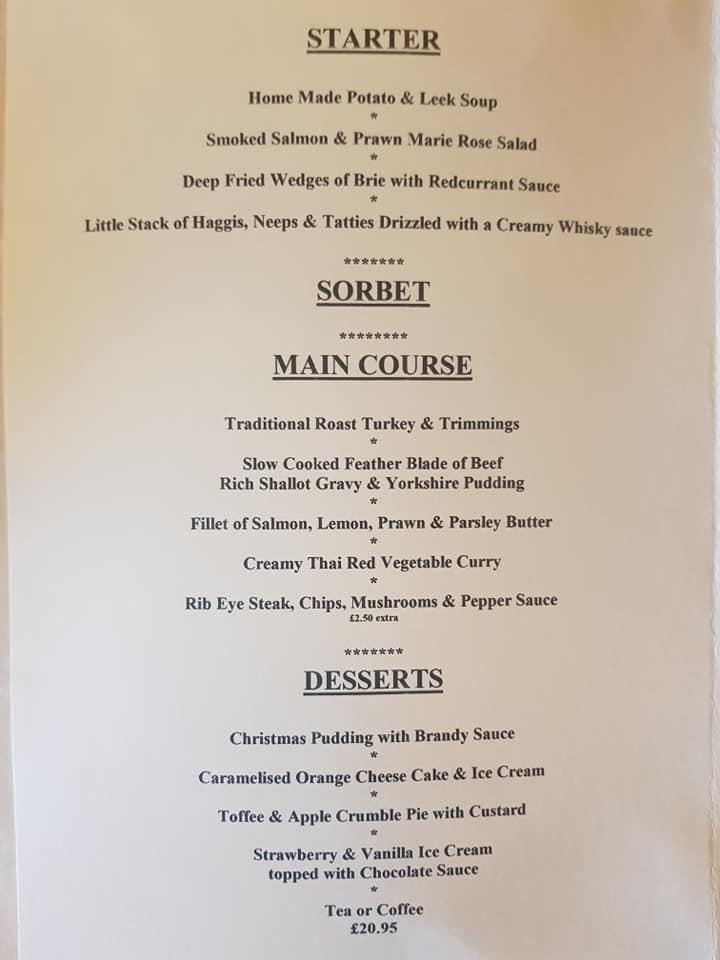 Menu at The Cottage Bar & Restaurant, Dingwall