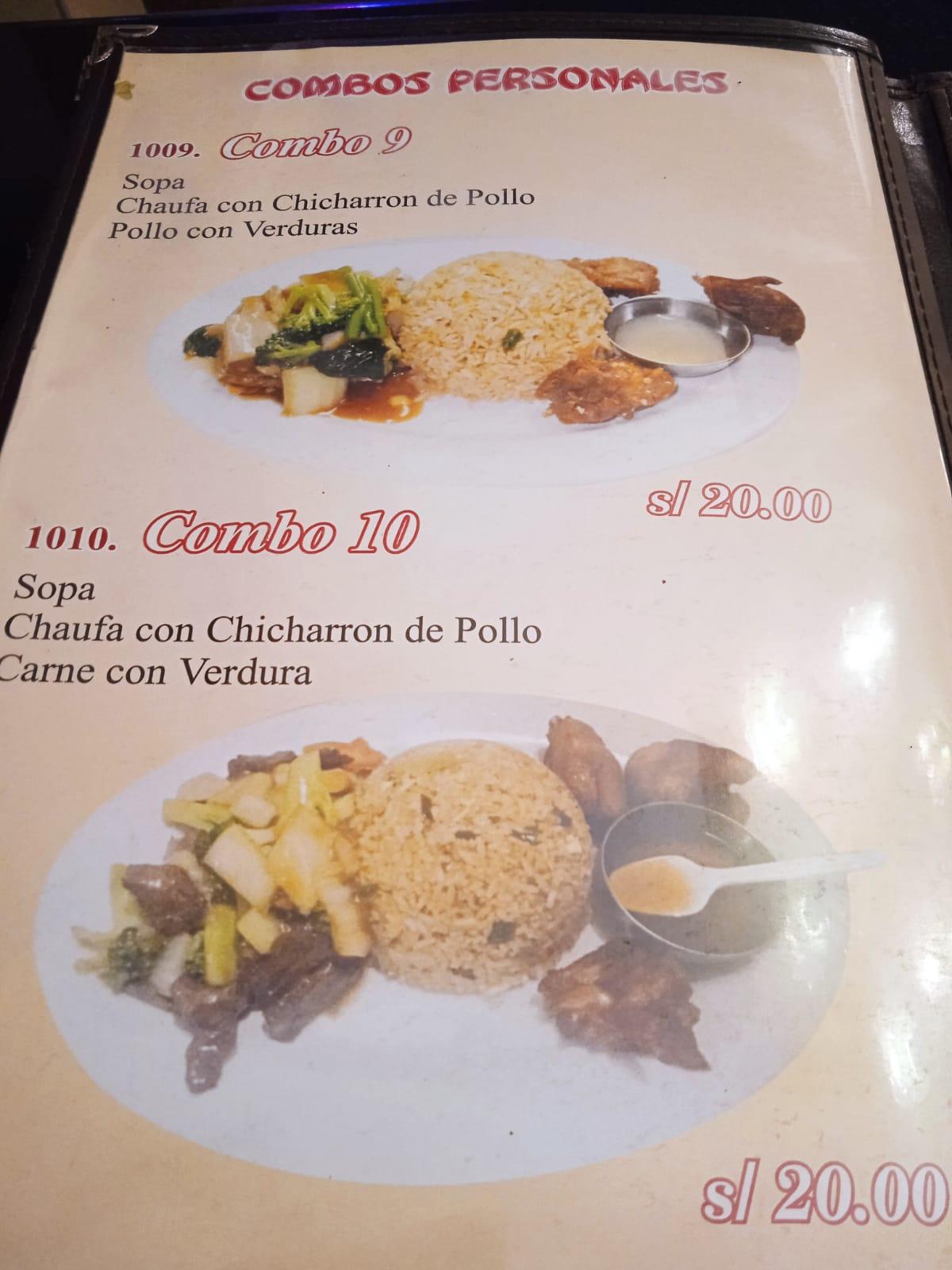 Carta del restaurante Chifa-Polleria Fu Yun, San Martín del Porres
