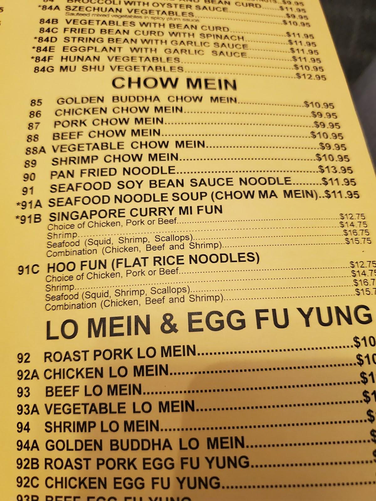 Menu at Golden Buddha Restaurant, Decatur, Clairmont Rd