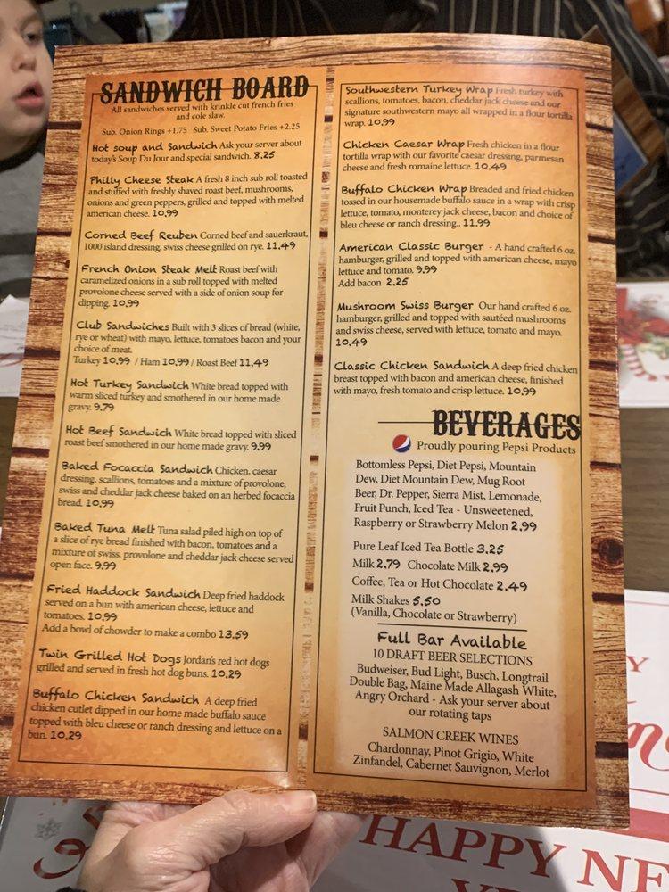 Menu at Chase's Family Restaurant, Bangor