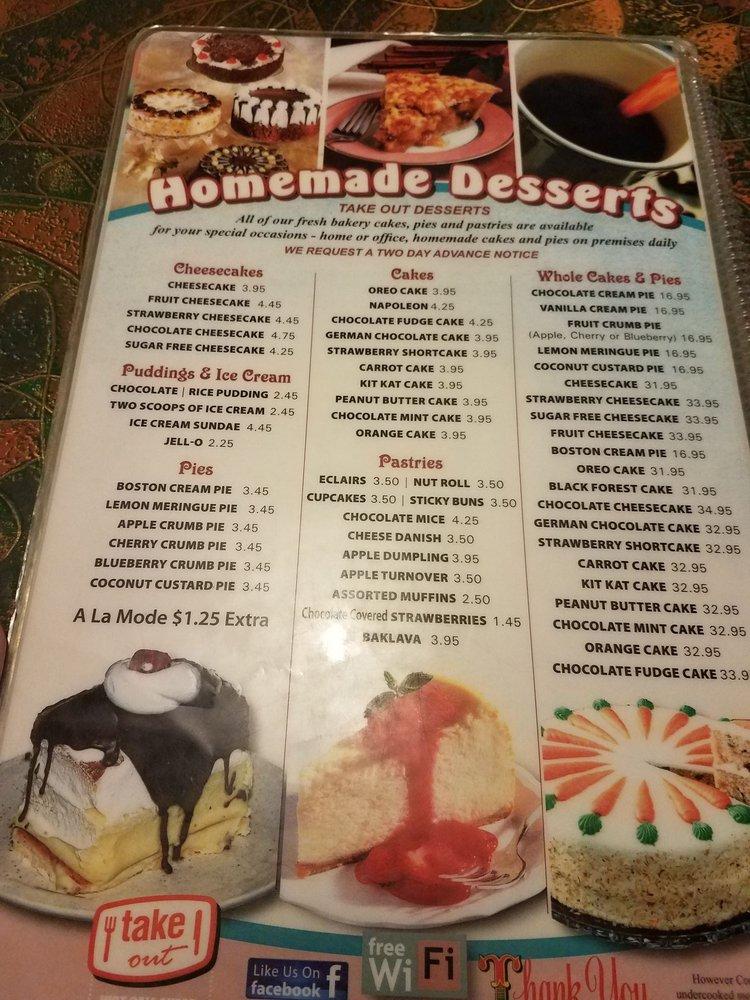 Menu at Bethlehem Diner restaurant, Allentown