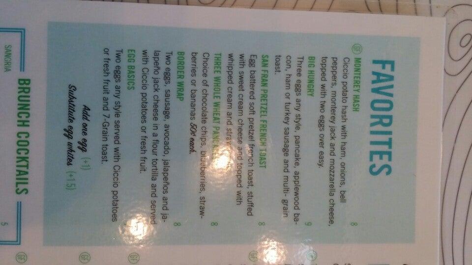 Menu at CALI - Brandon pizzeria, Riverview, Sullivan St