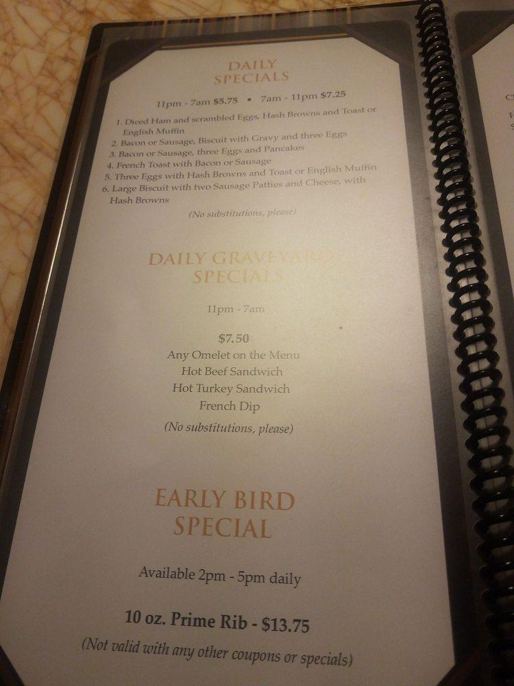 Menu at Café Bellini cafe, Sparks