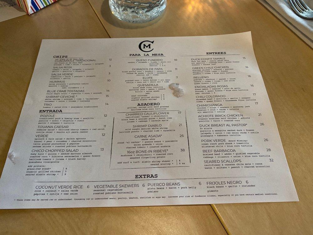 Menu at Chico Malo Miami pub & bar, Doral, NW 83rd Ave Suite 220