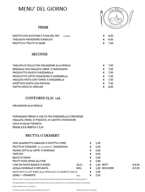 Menu da Risotto Bar cit Turin, Torino