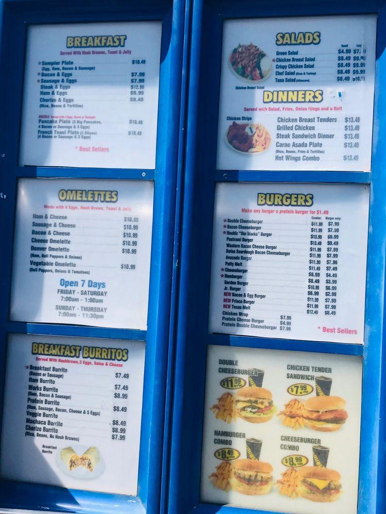 Menu at Doublz fast food, Palmdale