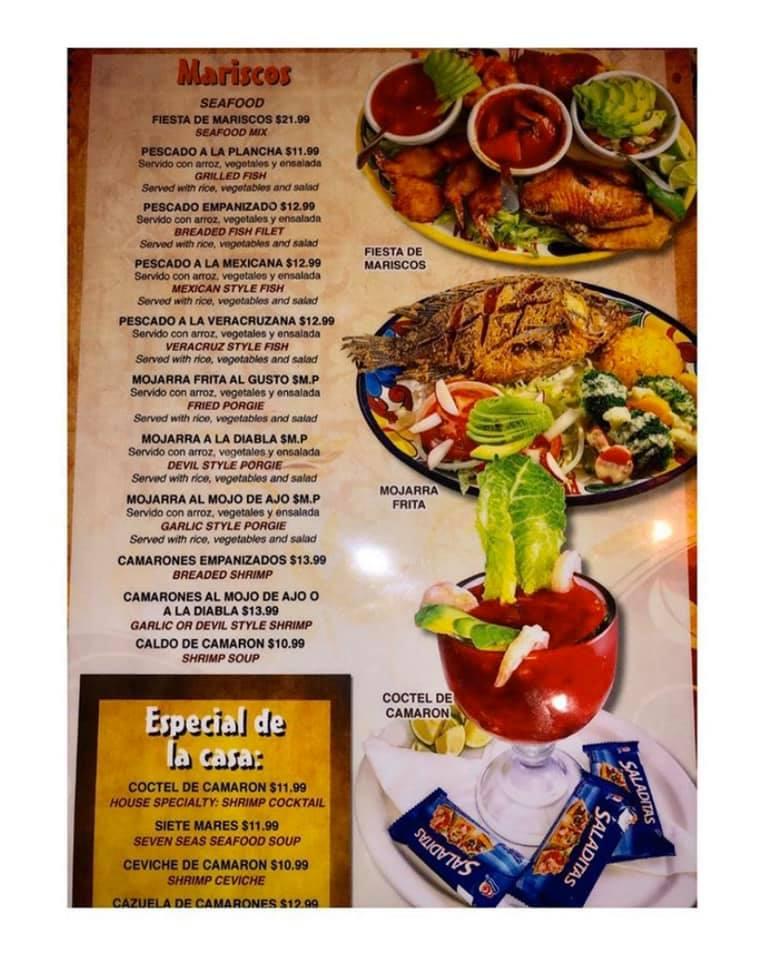 Menu at El Tenampa Mexican Restaurant, Kissimmee, W Irlo Bronson ...