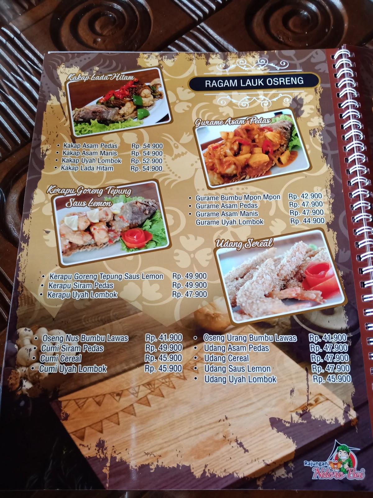 Menu at Kuliner Tuban Rajungan NDOROBEI restaurant, Tuban