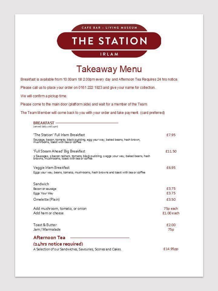 Menu at The Station Irlam pub & bar, Irlam