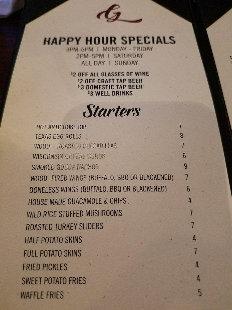 Menu at Grizzly's Wood-Fired Grill restaurant, Plymouth