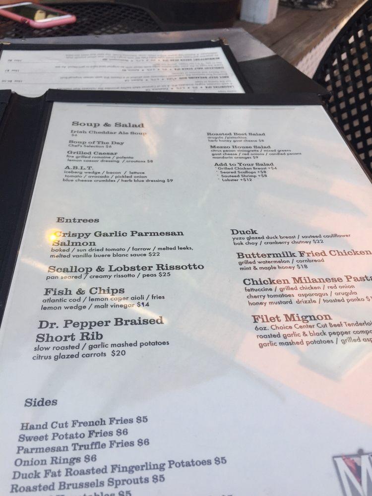 Menu at Mezzo Grille pub & bar, Middletown, 106 Court St