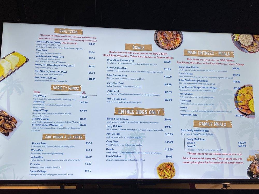Menu at Ms. Martha's Caribbean Kitchen restaurant, Phoenix