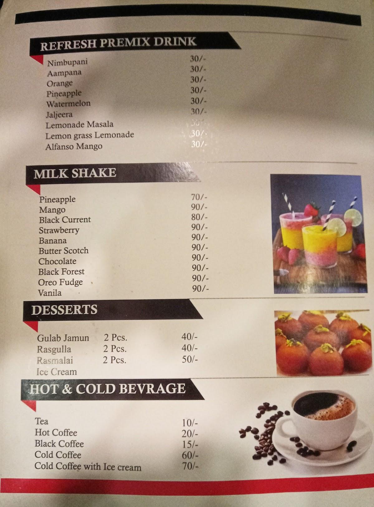Menu at Rich Flavors Restaurant, Bhopal