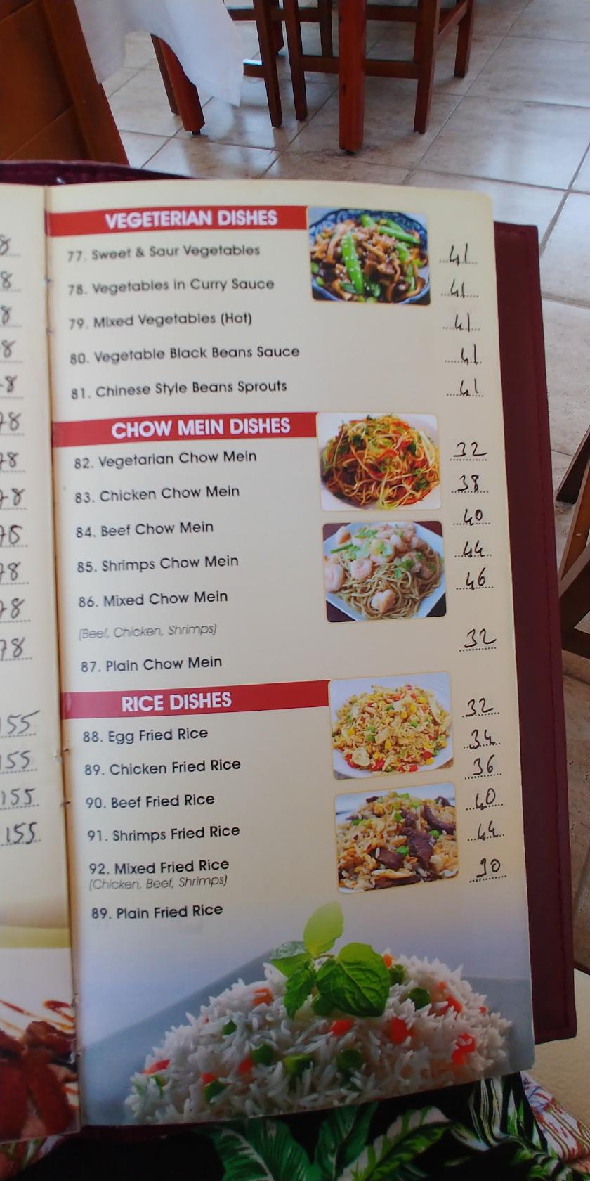 Menu at china sun, Ölüdeniz Belediyesi, Kıdırak Cd. No:4