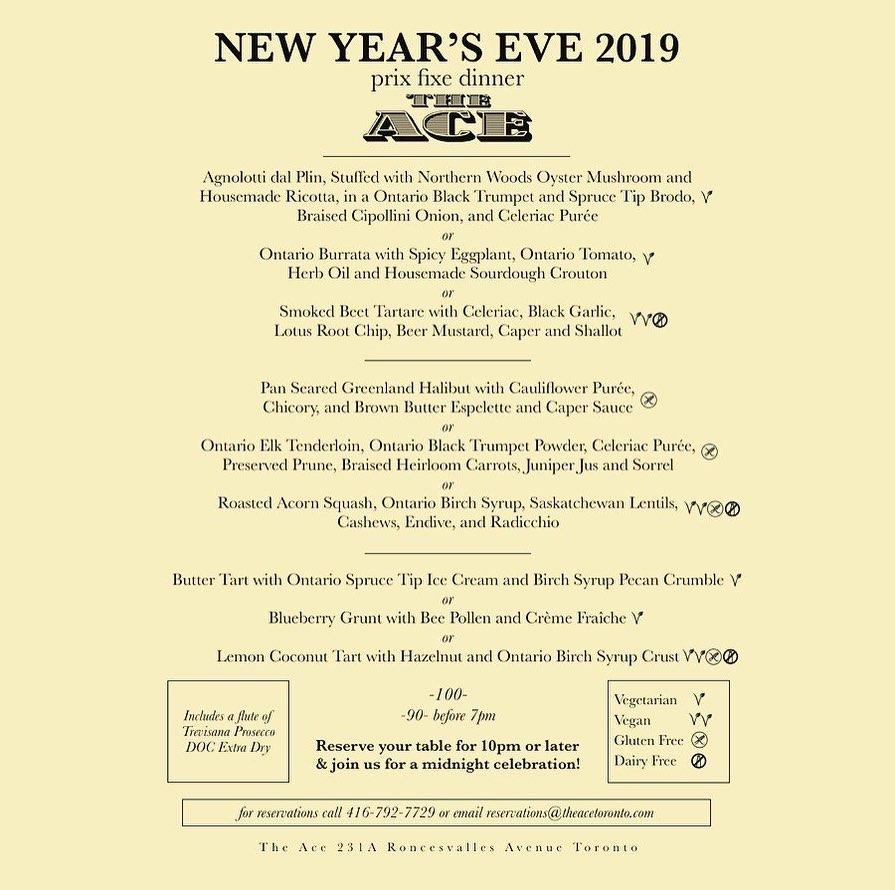 Menu at The Ace pub & bar, Toronto, 231A Roncesvalles Ave