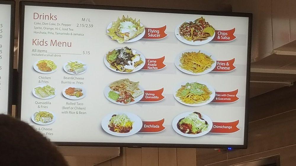 Menu at Albertaco's Mexican Food restaurant, Ridgecrest