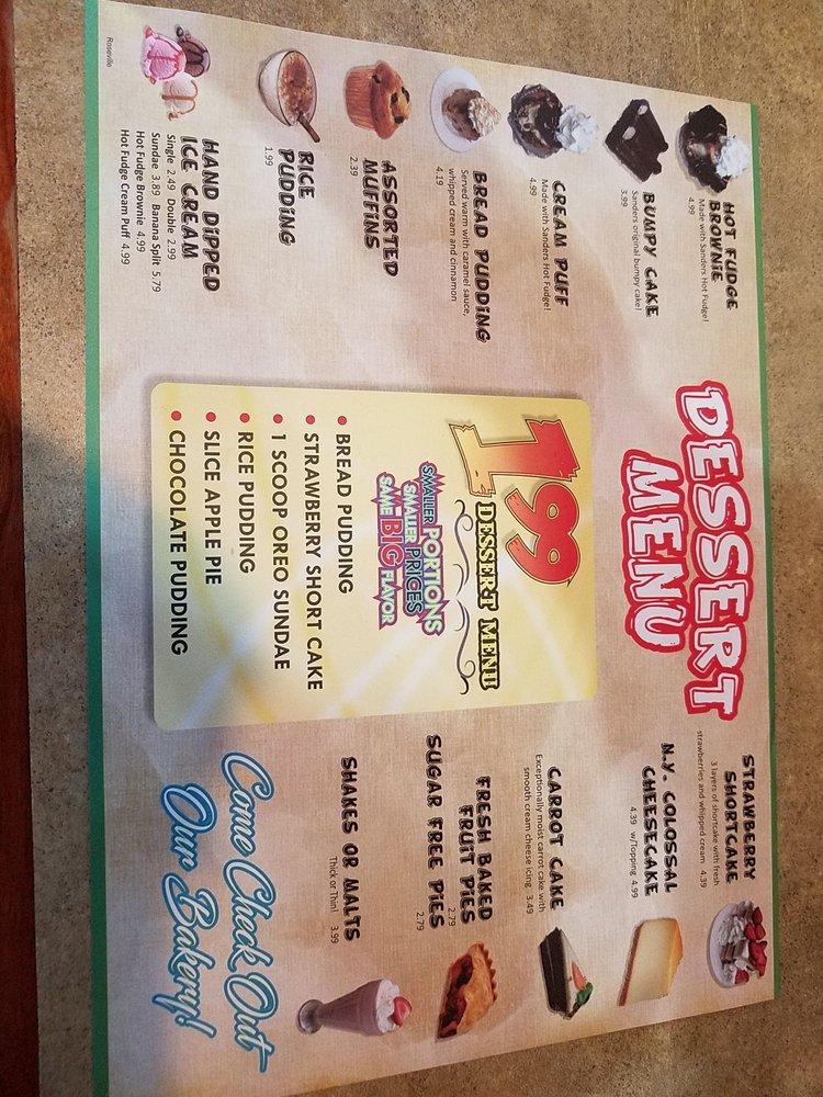 Menu at Apple Annie's restaurant, Roseville