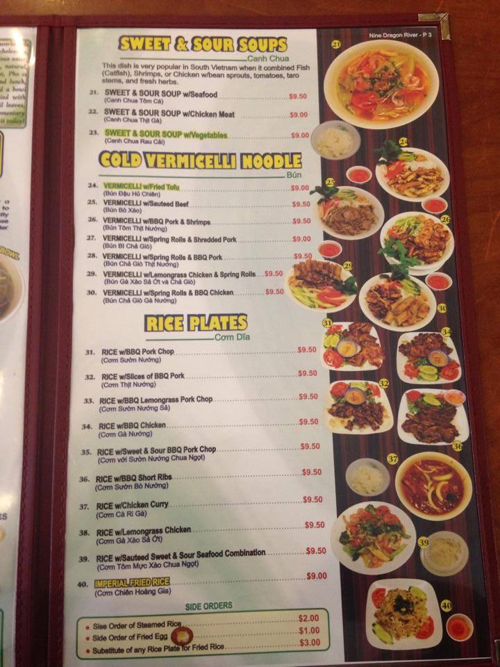Menu at Cuu Long Vietnamese Restaurant, Aiea