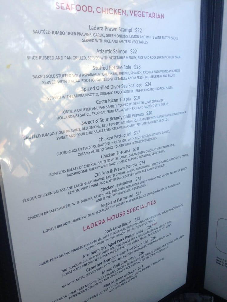 Menu at Ladera Grill pub & bar, Morgan Hill