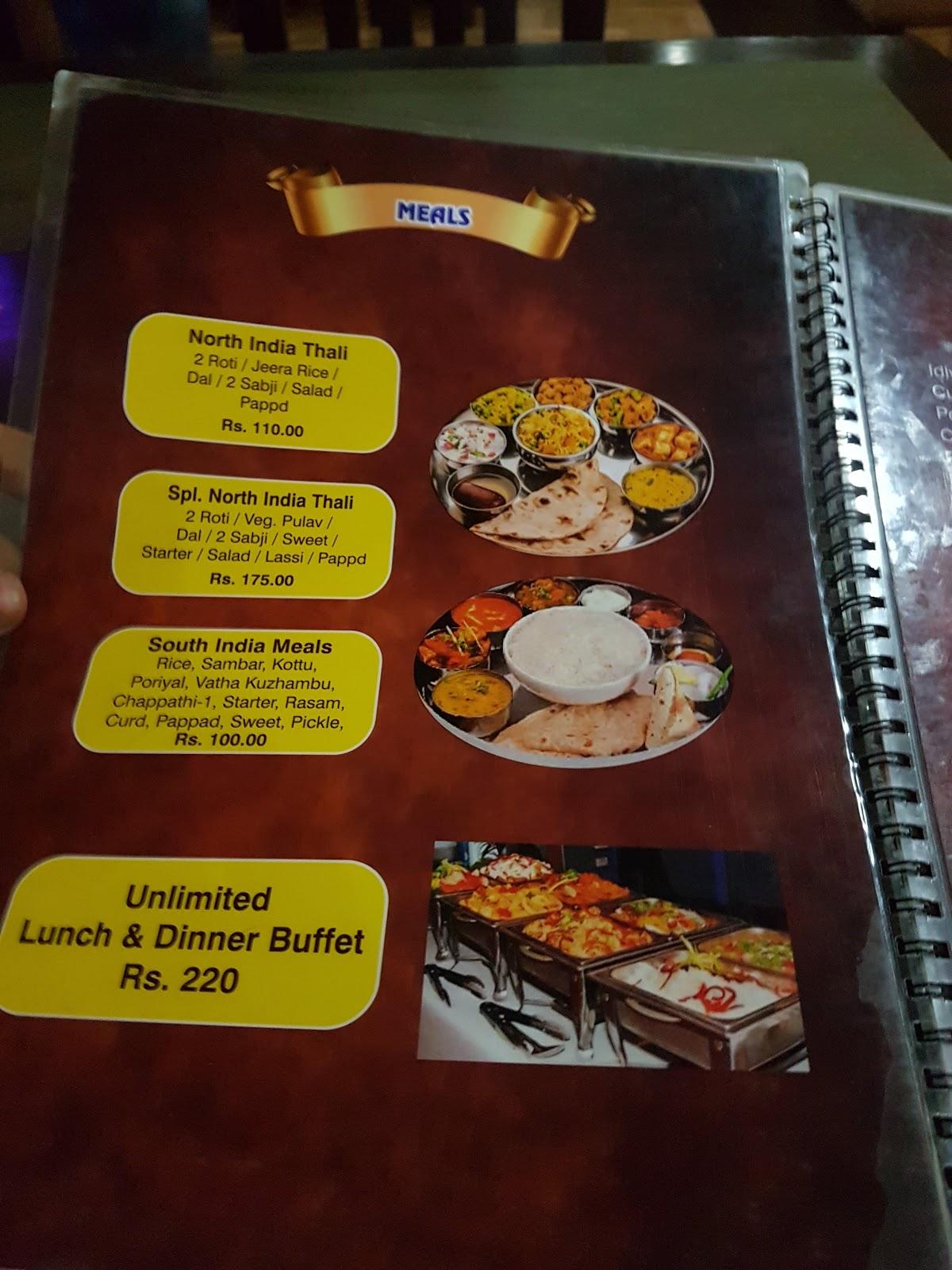 Menu at Navrang Restaurant, Chennai, First floor
