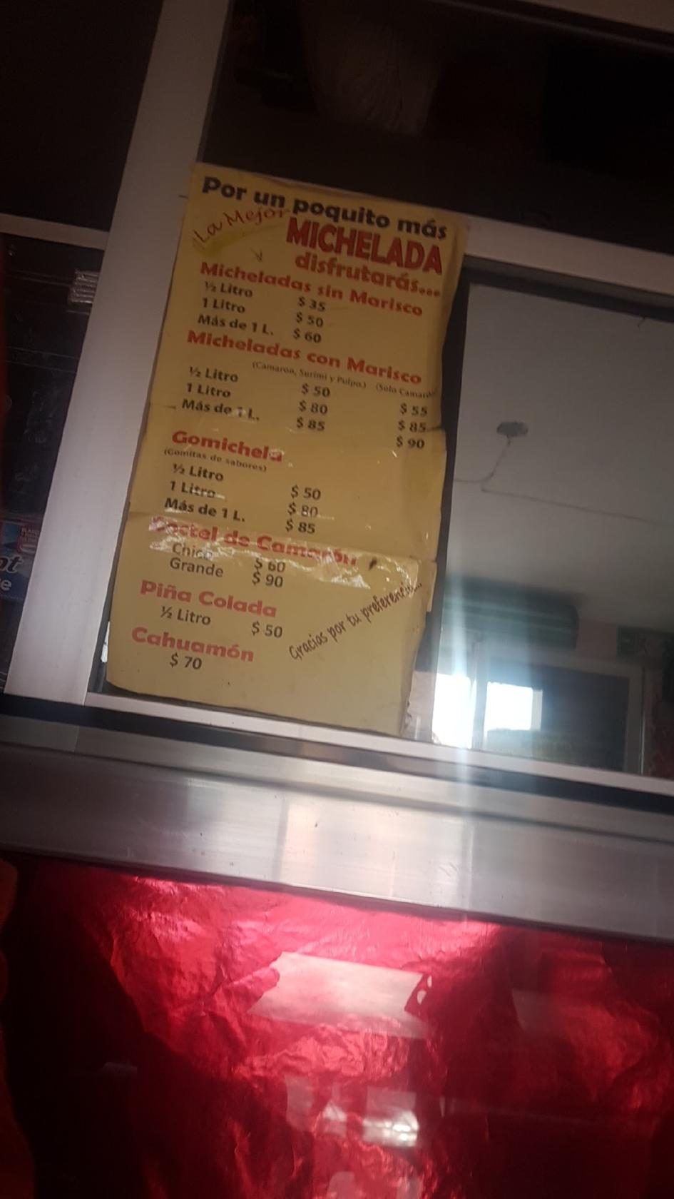 Carta del pub y bar La Mejor Michelada, Chignahuapan