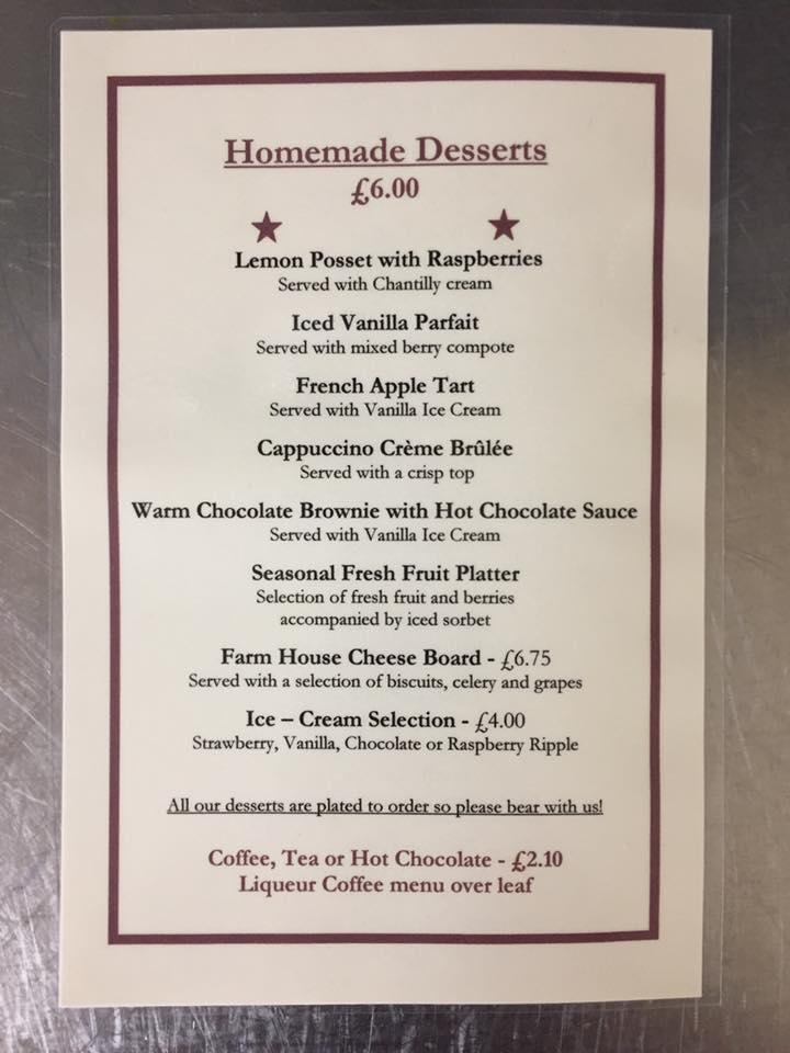 Menu at The Bothy Restaurant, Shrewsbury