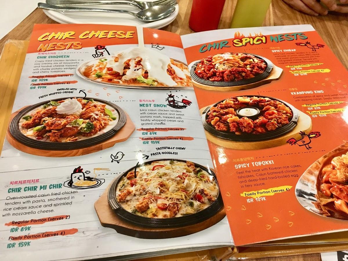 Menu at Chir Chir - Tunjungan Plaza 6 restaurant, Surabaya