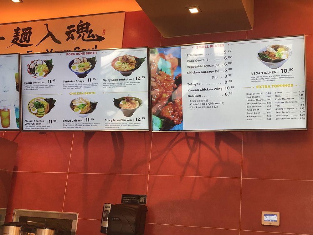 Menu at Poke Ramen Asian Soul Kitchen restaurant, Davie