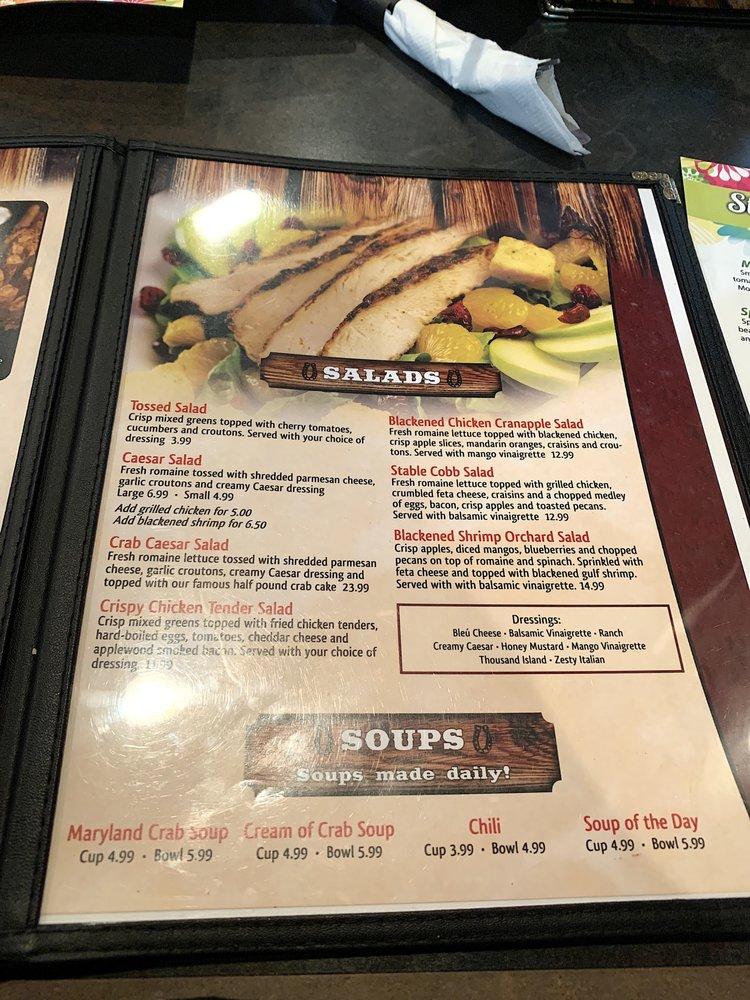 Menu at The Corner Stable BBQ, Columbia